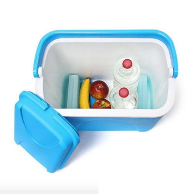 24L Blue Cool Box Ice Box 39x25x38CM for Food and Drinks - Portable ...