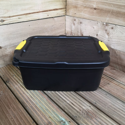 24L Heavy Duty Storage Box Sturdy, Lockable, Stackable and Nestable ...