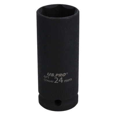 24mm 1/2" Drive Double deep Metric Impacted Impact Socket Single Hex 6 ...
