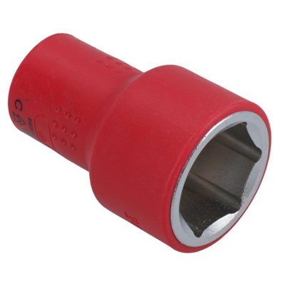 24mm 1/2in drive VDE Insulated Shallow Metric Socket 6 Sided Single Hex ...