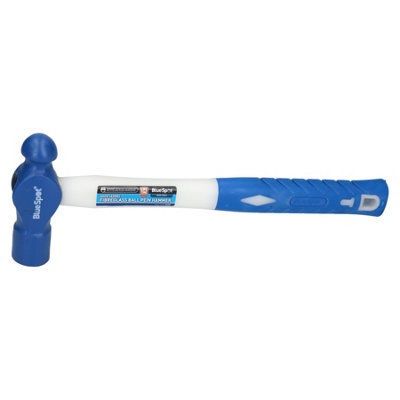 24oz (620g) Ball Pein Hammer with Fibreglass Shaft and TPR Rubberised ...