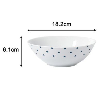 24pc Blue & White Spot Dinner Set