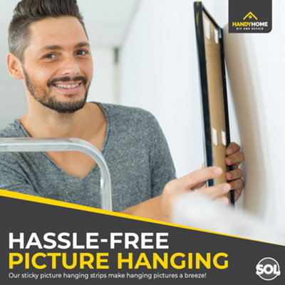24pk Poster Hanging Strips, No Nails Picture Hanging Strips, Photo ...