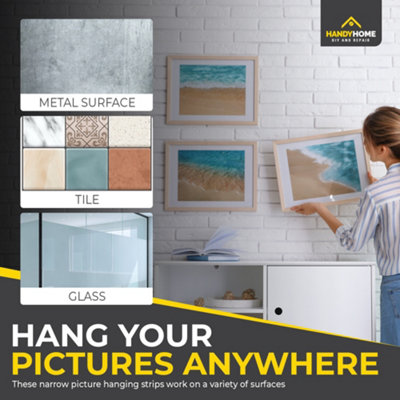 24pk Poster Hanging Strips, No Nails Picture Hanging Strips, Photo ...