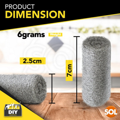 24pk Steel Wool Mice - Wire Wool Mice Grade 0 Steel Wool for Cleaning ...