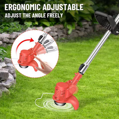 24V Cordless Strimmer Grass Trimmer Tree Cutter Garden Edger Electric 2 ...