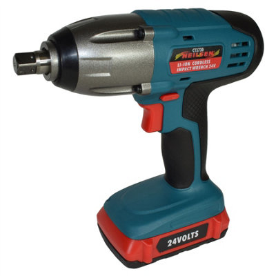 24v Li-Ion Cordless Battery Impact Wrench Gun 1/2'' Drive With 2 Twin ...