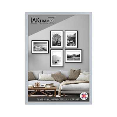 24x18" Classic Light Grey Modern Picture Frame - Poster Frame for ...