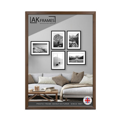 24x18" Classic Walnut Modern Picture Frame - Poster Frame for Photos ...