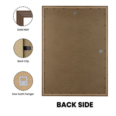 24x18" Classic Walnut Modern Picture Frame - Poster Frame for Photos ...