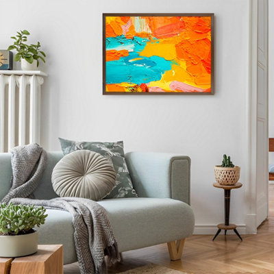 24x18" Classic Walnut Modern Picture Frame - Poster Frame for Photos ...