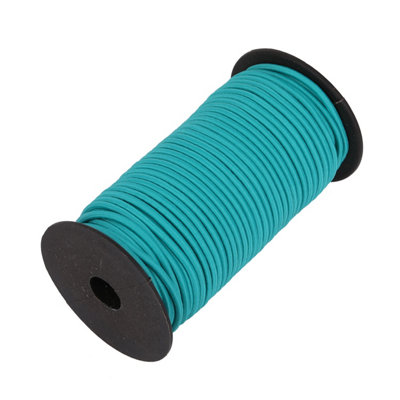 25 metres Bungee Cord, 4mm Wide Stretchy Strap Round Elastic String, Green