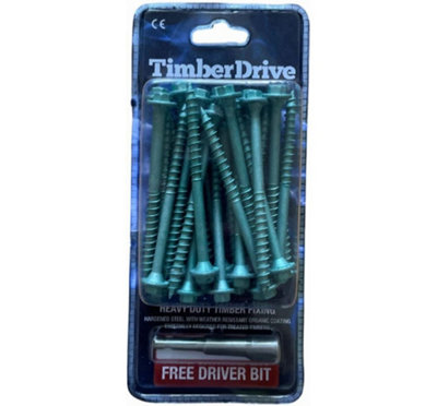 25 pcs Timber Drive Screws 7.0mm x 75mm Unifix External Coating Hex ...