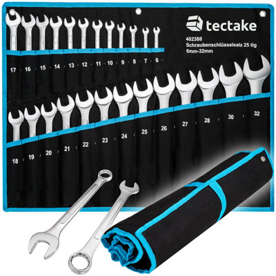 25-piece spanner set - black/blue | DIY at B&Q