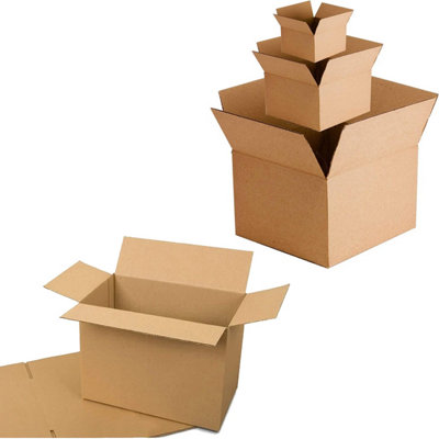 25 x 6x6x6" Strong Single Wall Cardboard Shipping Storage Packing Boxes ...
