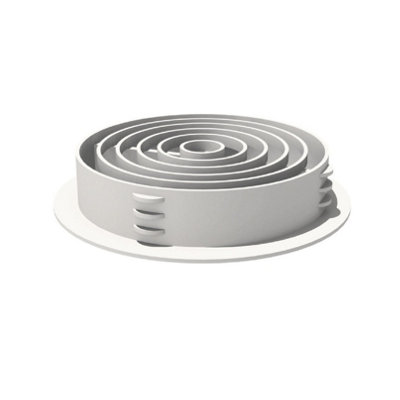 25 x 70mm White Plastic Round Soffit Air Vents / Upvc Push in Roof Disc ...