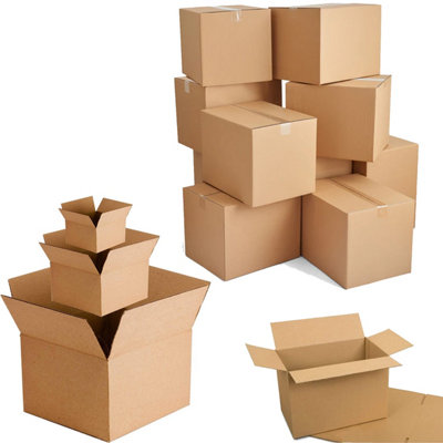 25 x 8x6x6" Strong Single Wall Cardboard Shipping Storage Packing Boxes