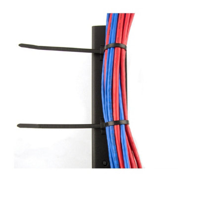 25 x Black Push Mount Winged Cable Ties 200mm x 4.8mm Car Chassis ...