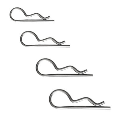 25 x Brake Pad Retaining R Clips 5-7mm Steel Spring Pins for Discs ...