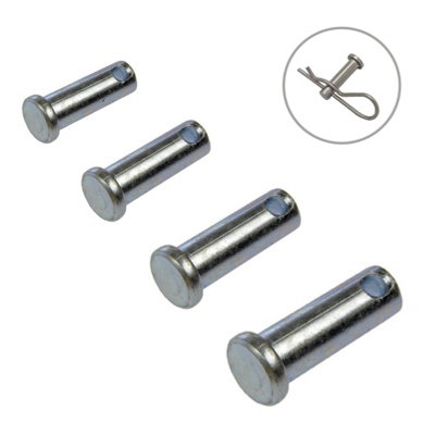 25 x Clevis Pins Metric M5 x 15mm Flat Headed Fasteners for Retaining Clips