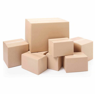 25 x Single Wall 13 x 10 x 12" (330x254x318mm) Strong Cardboard ...