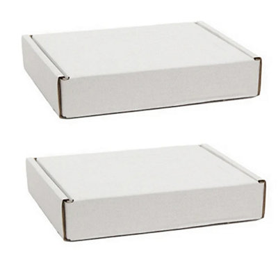 25 X WHITE SMALL SINGLE WALL DIE CUT PACKING SHIPPING BOXES C5