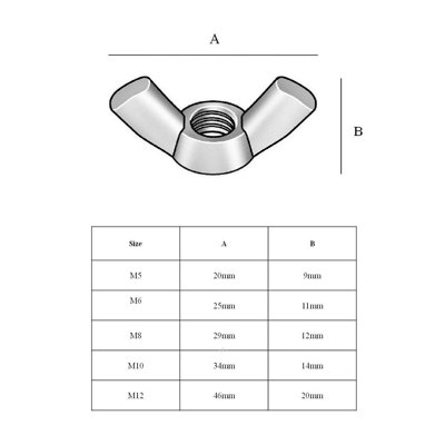 25 x Wing Butterfly Nuts M10 to fit 10mm Bolt Set Screws,