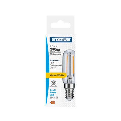 250 LUMENS FILAMENT LED COOKERHOOD SES CLEAR WARM WHITE
