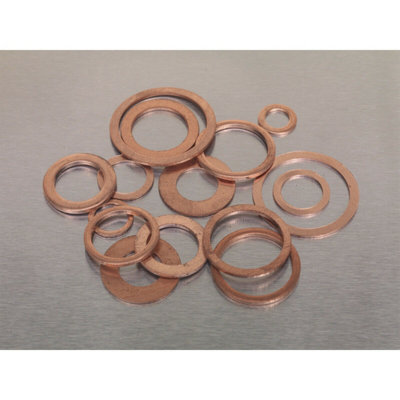 250 Piece Diesel Injector Copper Washer Assortment - Various Sizes ...