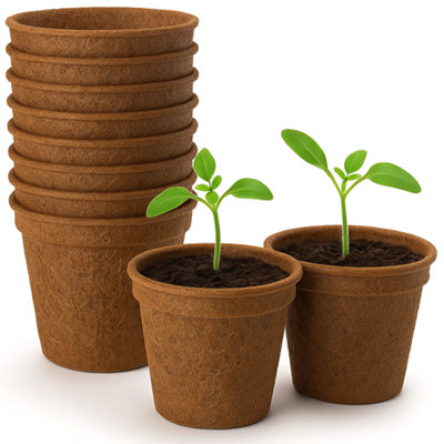 250 x 23cm Biodegradable Coir Plant Pots Eco-Friendly Coco Fibre for ...