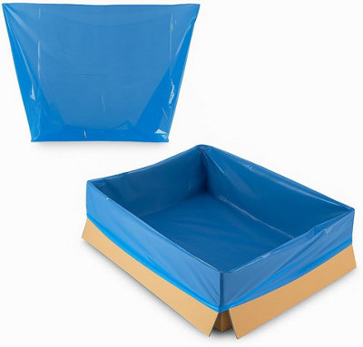 250 x Blue Tinted Butcher Tray Liners Food Grade 25x42x25 Inch ...