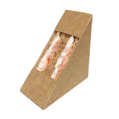 250 x Kraft Deep Fill Sandwich Wedge Triangle Boxes Eco Friendly Food ...