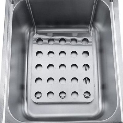2500W 10L Electric Deep Fat Fryer with Basket & Lid - Stainless Steel