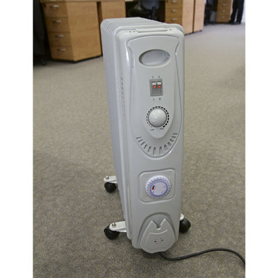 2500W 11 Element Oil-Filled Radiator - Thermostat & Timer - Castor ...