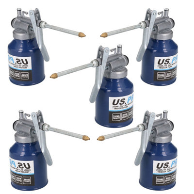 250ml Oil Lubricant Metal Can With Rigid Spout Thumb Pump Trigger ...