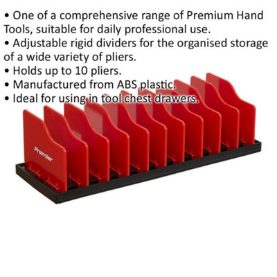 250mm 10 Pliers Rack - Tool Drawer Tidy / Management Divider ...
