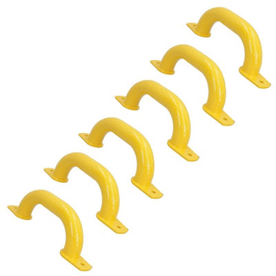 250mm Steel Safety Grab Pull Handle For Trailers Trucks Yellow Coated ...