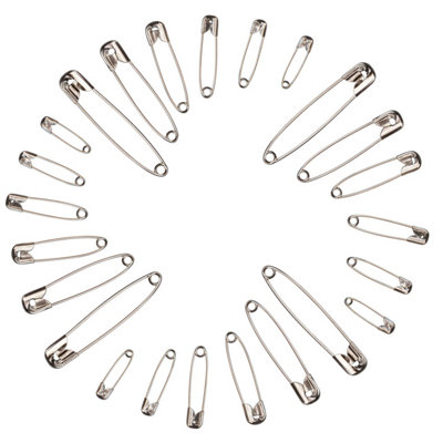 250pcs Silver Safety Pins Box, Fastening Securing Metal Pins for ...