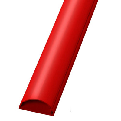 25cm 30mm x 15mm Red HDMI / Audio Cable Trunking Conduit Cover AV PC ...