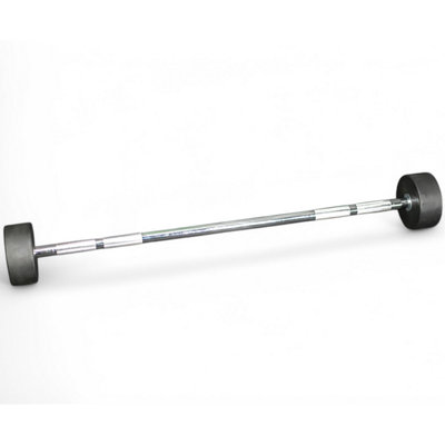 25kg Fixed Weight Rubber Barbells with Straight Handle