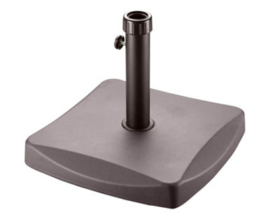 25kg Square Parasol Base - Polycrete - L48 x W48 x H6 cm - Brown | DIY ...