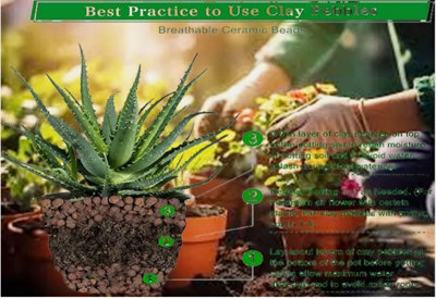 25L 8-16mm Expanded Clay Balls - Superior Drainage, Soil Aeration ...