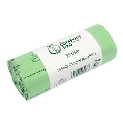 25L Compost Bag Compostable Kerbside Caddy Liners - 1 Roll