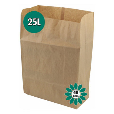25L EcoSack Paper Compostable Kerbside Caddy Liners - 40 Bags