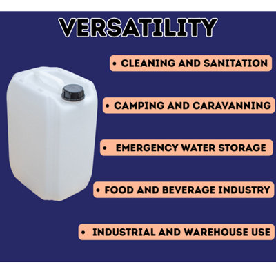 25L Heavy Duty Water Container Stackable HDPE Plastic Food Safe Drum ...