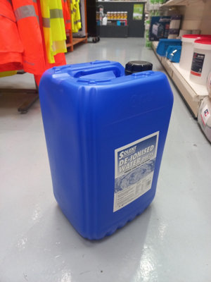 25Ltr De-Ionised Water Large Drum Distilled Water De Ionised Battery ...