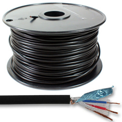 25m (82 ft) - 2 Core PRO Audio Microphone Cable Double Shielded ...