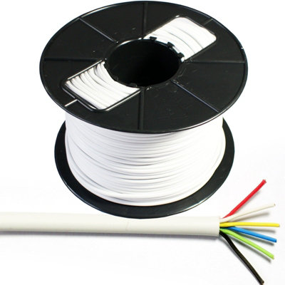 25m (82 ft) - 6 way 3 Pair Alarm Cable TCCA Stranded Core CCTV Panel ...