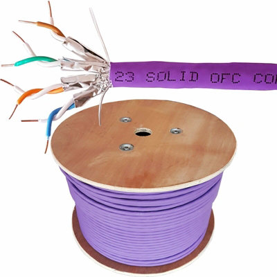 25m (82 ft) - Low Smoke CAT6a U/FTP Cable LSZH Shielded Screened Pure ...