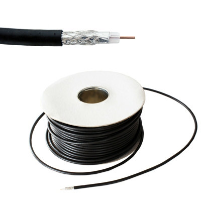 25m (82 ft) - Outdoor Coaxial RG6 Cable Wire Reel Drum TV Aerial ...